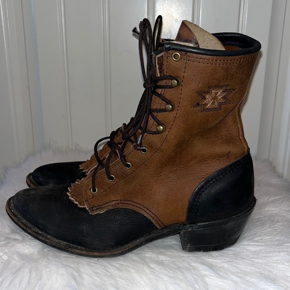 Abilene Boot Co. | Shoes | Abilene Boot Co Vintage 2 Tone Brown And ...